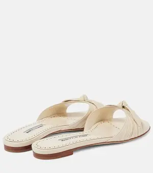 Manolo Blahnik Lolloflat Leather Mules