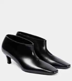 TOTEME Wide Shaft Leather Ankle Boots