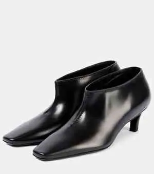 TOTEME Wide Shaft Leather Ankle Boots