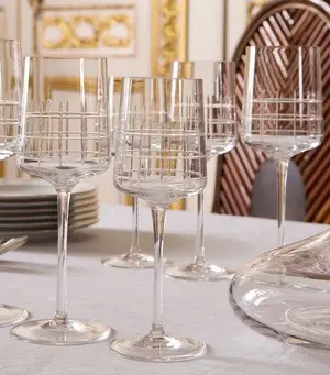 Christofle Graphik Crystal Water Goblets