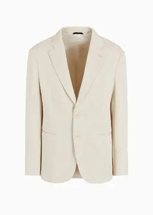 Giorgio Armani Single-breasted Jacket In A Quilted Silk Blend