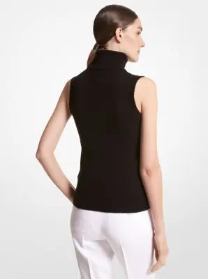 Michael Kors Cashmere Sleeveless Turtleneck