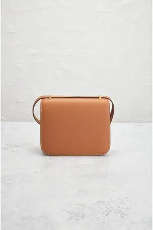 Hermès Epsom B Stamp Constance Shoulder Bag In Brown