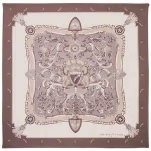 ASPINAL OF LONDON Signature Shield Silk Scarf - Neutral