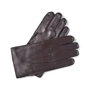 ASPINAL OF LONDON Cashmere Lined Leather Gloves - Brown