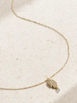 PERSEE Hand Of Fatima 18-karat Diamond Necklace - Gold