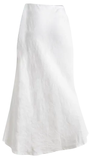 JAMES PERSE Surfside Asymmetric Linen Skirt - White