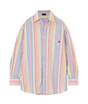 Etro Logo-embroidered Striped Cotton-poplin Shirt