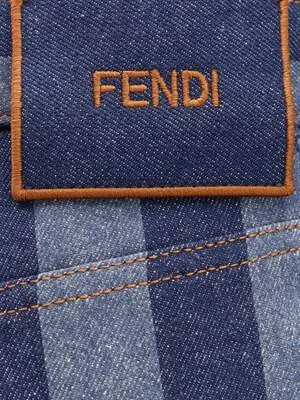 Fendi Cotton Jeans With Stripes