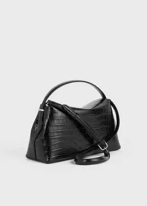 TOTEME T-lock Croco-embossed Top Handle Bag