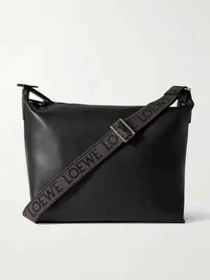 Loewe Cubi Leather Messenger Bag - Black