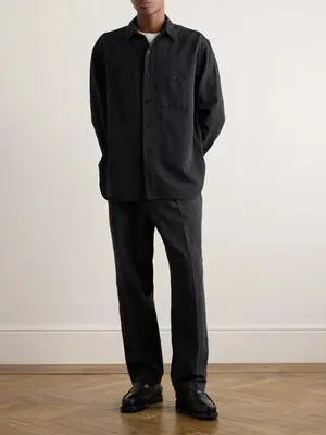 Kaptain Sunshine Gurkha Straight-Leg Belted Trousers In Black - 40