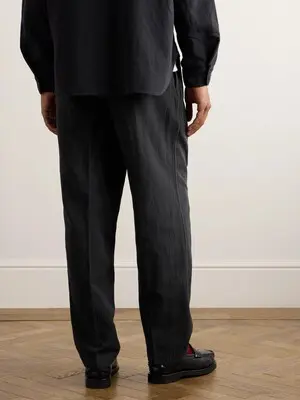 Kaptain Sunshine Gurkha Straight-Leg Belted Trousers In Black - 40