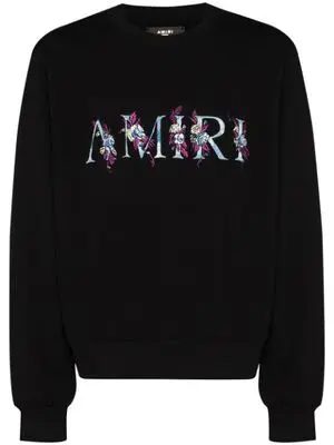 Amiri Floral Logo Crew