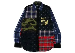 A BATHING APE Flannel Check Pattern Shirt
