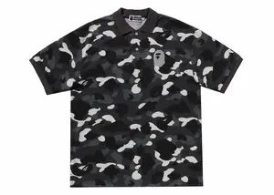 A BATHING APE City Camo Large Ape Head Relaxed Fit Polo Shirt - Black