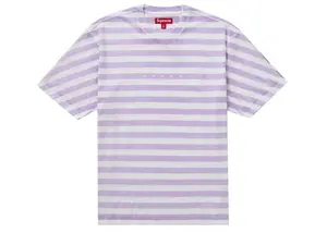 Supreme Overprint Stripe Short Sleeve Top - Lavender