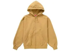 Supreme Overdyed Small Box Zip-up Hooded Sweatshirt - Sand