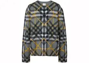 Burberry Layered Check Jacquard Jumper
