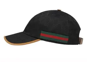 Gucci Gg Canvas Baseball Cap - Black/beige