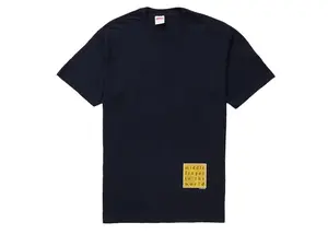 Supreme Middle Finger To The World Tee Shirt Navy
