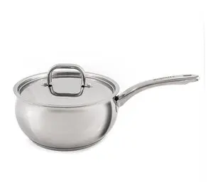 BERGHOFF Belly Shape 18/10 Ss 8' Sauce Pan With Ss Lid, 3.2qt - One-color