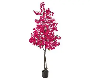 NEARLY NATURAL 6' Bougainvillea Artificial Tree - One-color