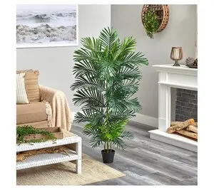 NEARLY NATURAL 5' Areca Artificial Palm Tree Uv Resistant