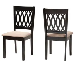 BAXTON STUDIO Florencia Fabric And Wood Dining Air Set Of 2 - One-color