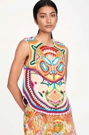 MARIE OLIVER Armory Crochet Tank
