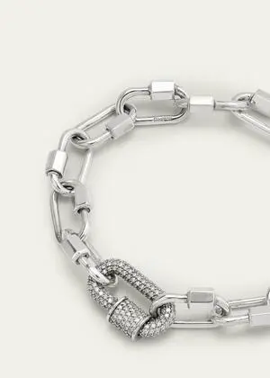 MARLA AARON Sterling Silver Babylock Diamond Bracelet