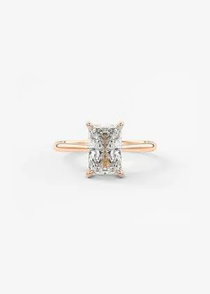 FRANK DARLING Cathedral Hidden Halo Radiant Engagement Ring - Yellow Gold