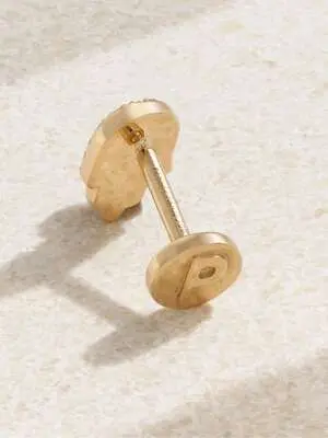 PERSEE Hand Of Fatima 18-karat Diamond Single Stud Earring