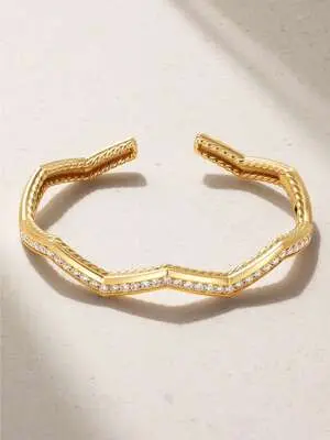 David Yurman Stax 18-karat Diamond Cuff