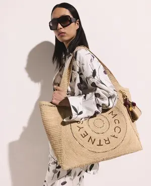 Stella McCartney Large Raffia Logo Tote