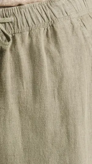 Faherty Brand Linen Drawstring Trousers - Canyon Olive
