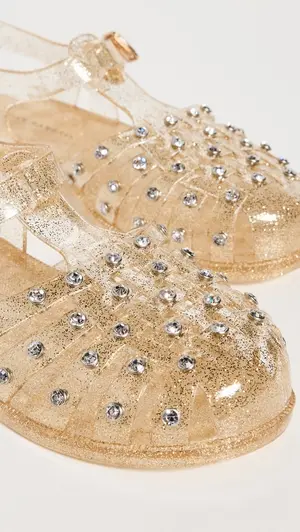 LOEFFLER RANDALL Rhys Jelly Studded Sandals - Champagne