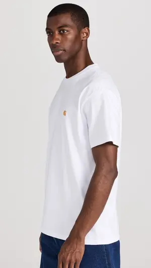 Carhartt Work In Progress Short Sleeve Chase T-shirt - White/gold