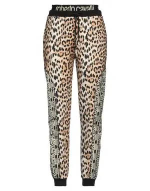 Roberto Cavalli Leopard Print Drawstring Tapered Leg Pants