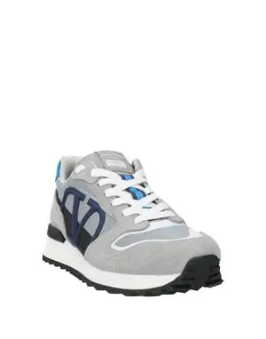 Valentino Garavani Light Leather Sneakers - Light Grey