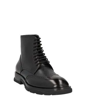 Alexander McQueen Lace-up Leather Ankle Boots