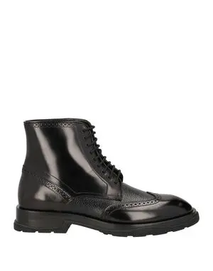 Alexander McQueen Lace-up Leather Ankle Boots