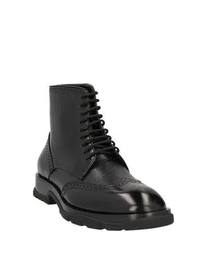 Alexander McQueen Lace-up Leather Ankle Boots