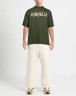 Roberto Cavalli T-shirt Size Cotton - Green