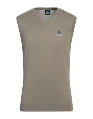 NORTH SAILS Knitted Cotton Sleeveless Sweater - Beige