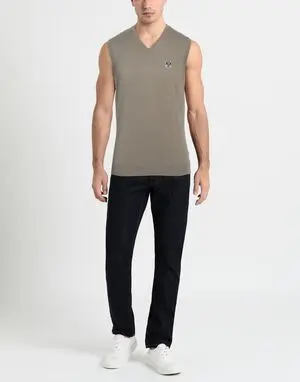 NORTH SAILS Knitted Cotton Sleeveless Sweater - Beige