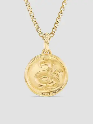David Yurman Dragon Amulet In 18k Yellow Gold With Diamonds