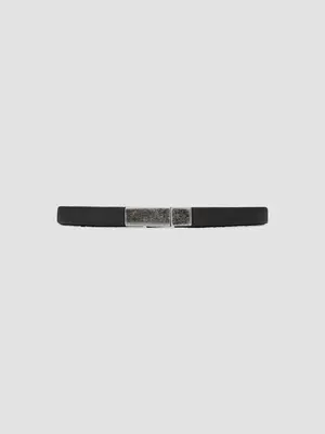 Saint Laurent Plaque Bracelet In Leather