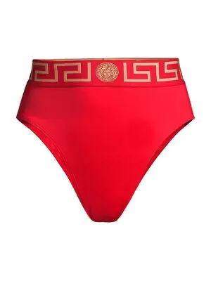 Versace Greca Bikini Bottoms Red