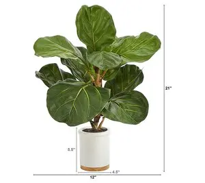 NEARLY NATURAL 21' Fiddle Leaf Artificial Tree